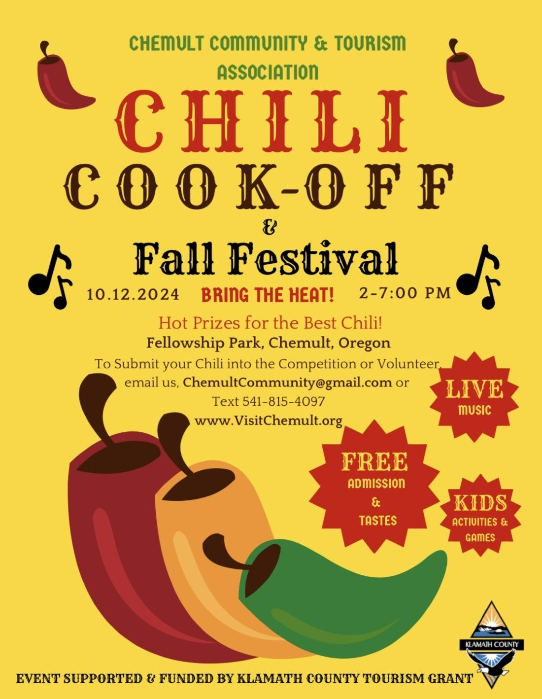 Chili Cook-Off & Fall Festival, Fellowship Park, Chemult, OR 97731, 12 ...