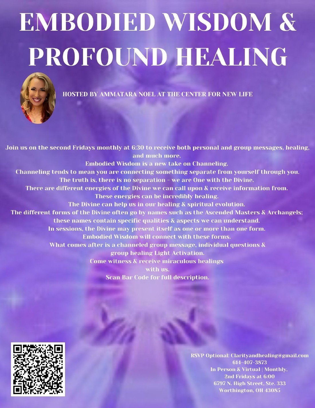 Embodied Wisdom (Channeling) & Profound Healing, The Center for New ...