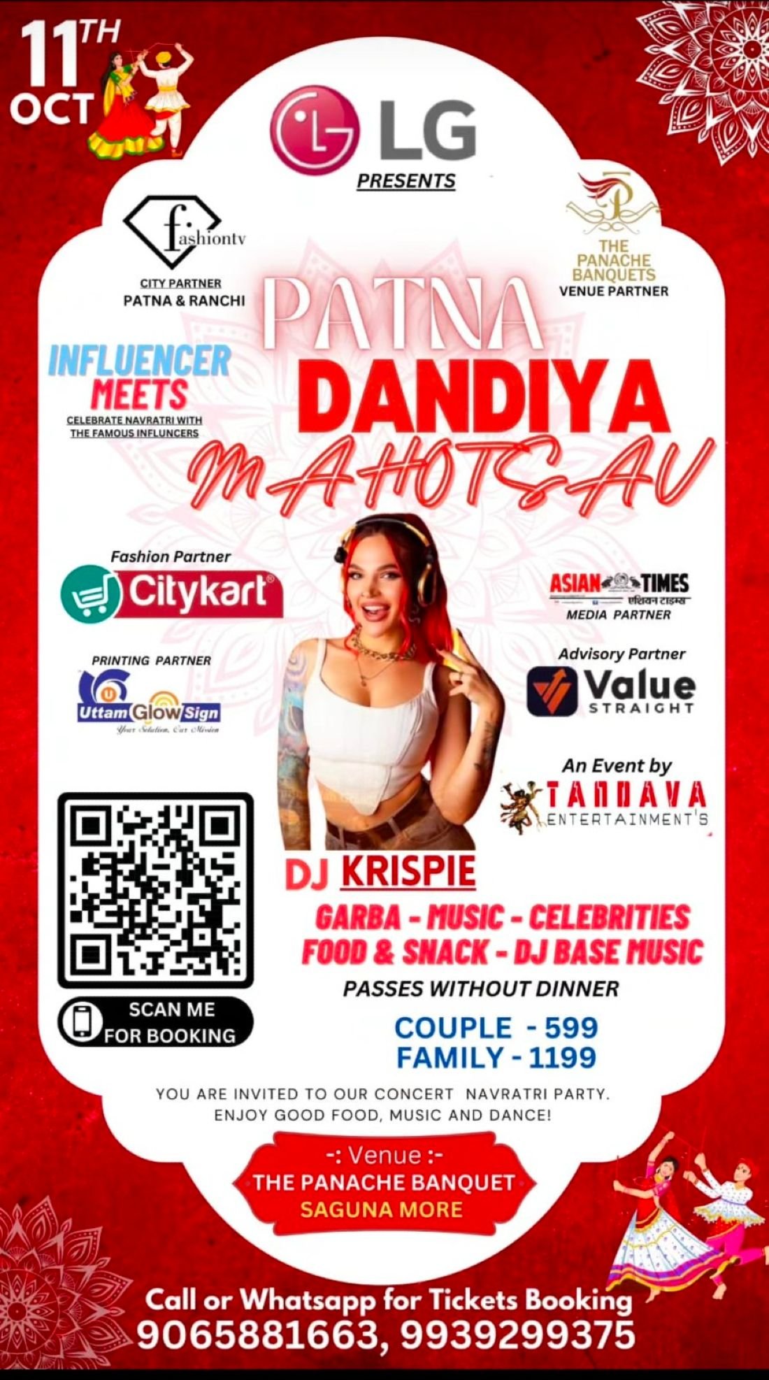 PATNA DANDIYA MAHOTSAV, Panache Banquet Hall, Patna, 11 October 2024 | AllEvents