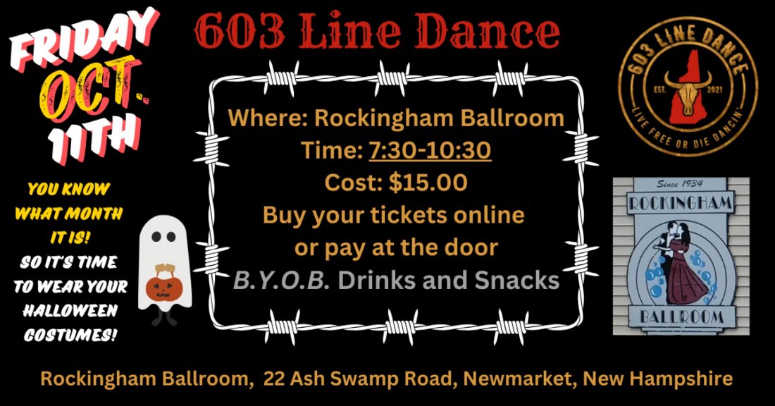 603 line dance, Rockingham Ballroom, Newfields, 11 October 2024 | AllEvents