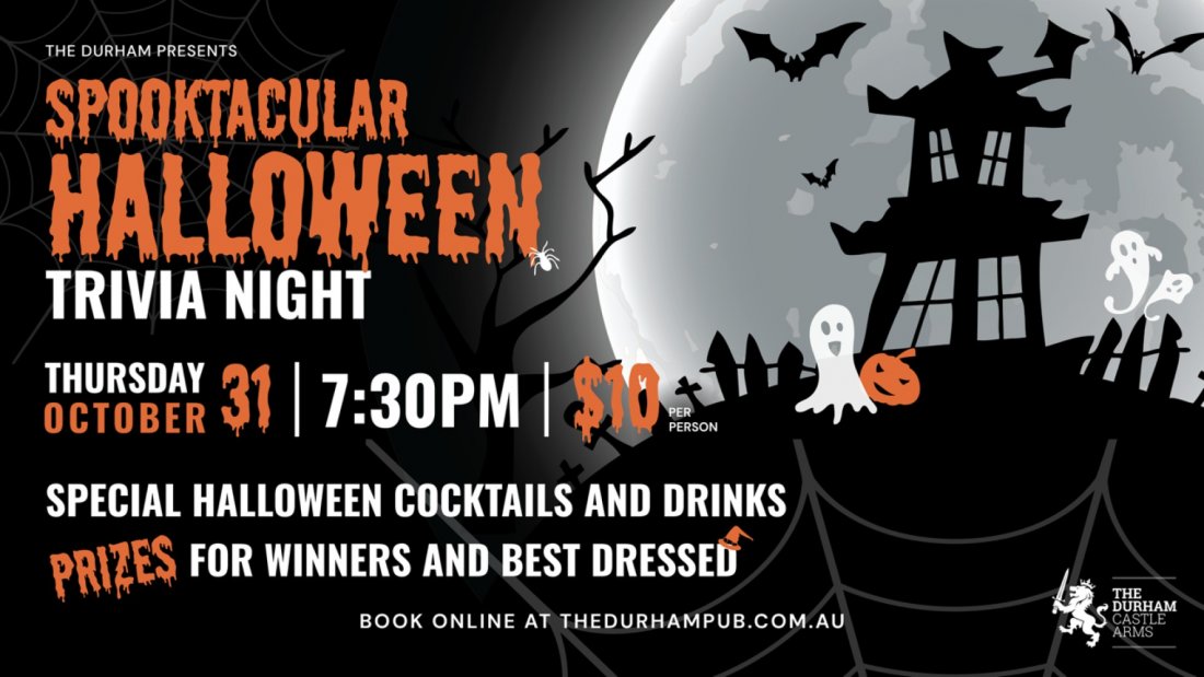 Spooktacular Halloween Trivia Night, The Durham Castle Arms Pub ...