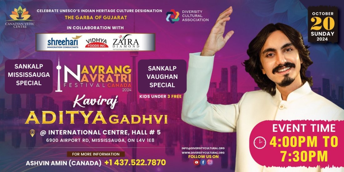 Navrang Navratri Festival Canada 2024 With ADITYA GADHAVI - 20th ...