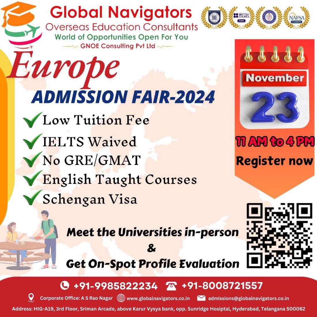 Europe Admission Fair-2024, Global Navigators Overseas Education Consultants | Best Overseas ...