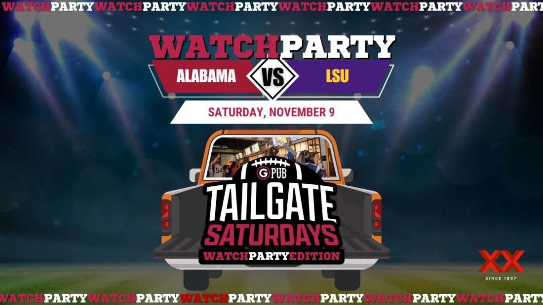 LSU vs. Alabama Watch (& Win) Party!, Providence GPub, Orange Street ...