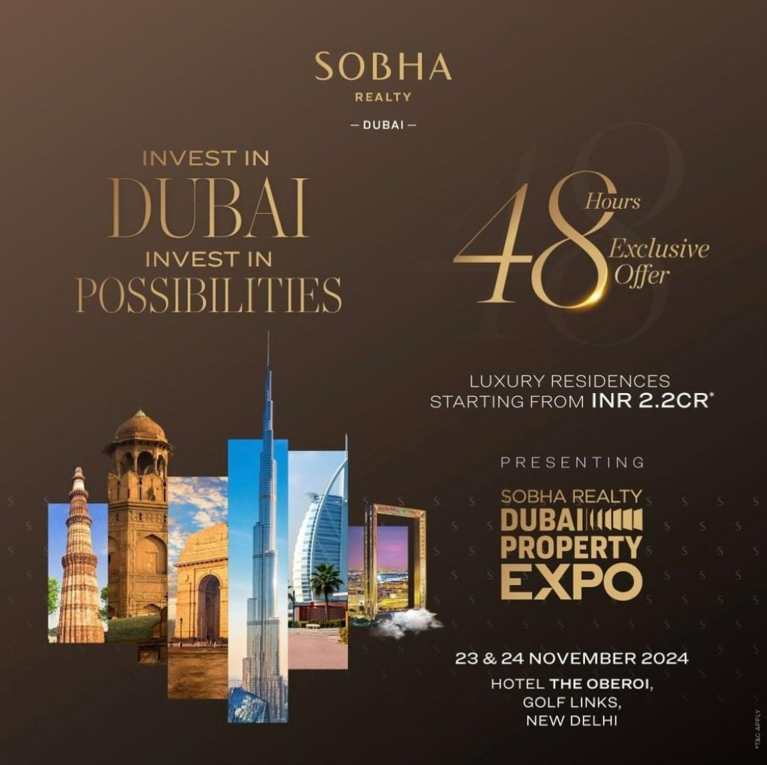 Mega Dubai Property Expo by Sobha Realty, The Oberoi, New Delhi, 23 ...