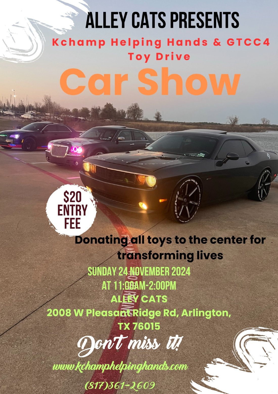 Kchamp Helping Hands Toy Drive car show , Alley Cats Entertainment ...