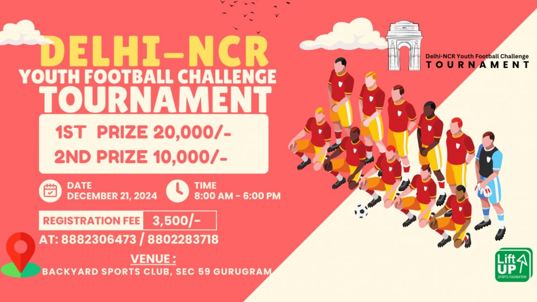 Delhi-NCR Youth Football Challenge Tournament 2024, Backyard Sports Club, Gurgaon, 21 December ...