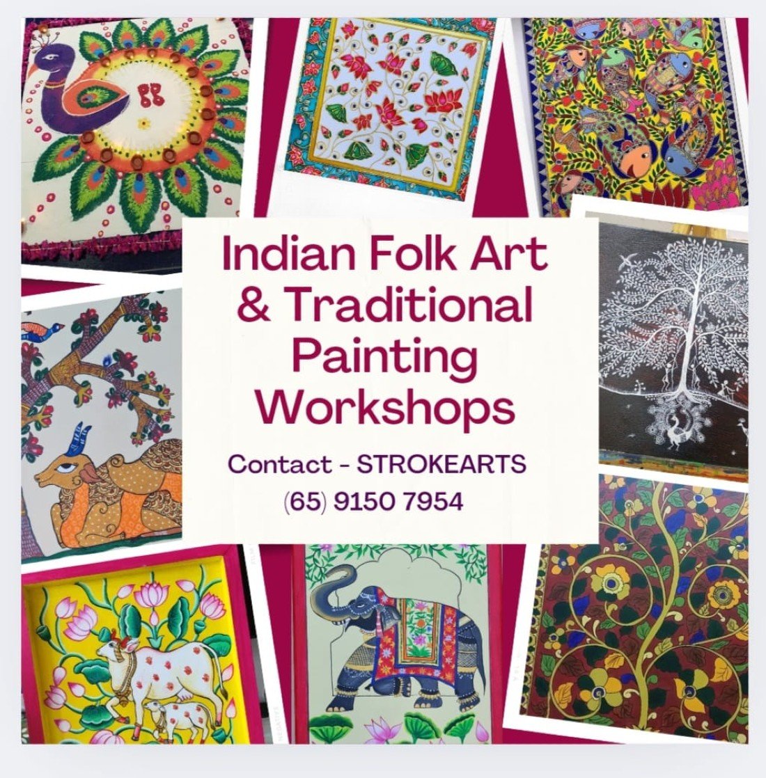 Learn Traditional Indian Art Workshops, 2025, Singapore. Madhubani ...