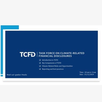 Introduction to TCFD Tickets, December 15 2024 | AllEvents