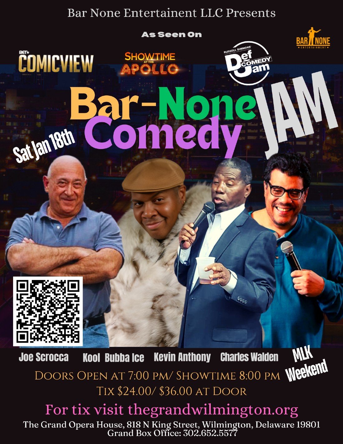 The Bar None Comedy Jam, The Grand Opera House, Wilmington, 18 January 2025 | AllEvents