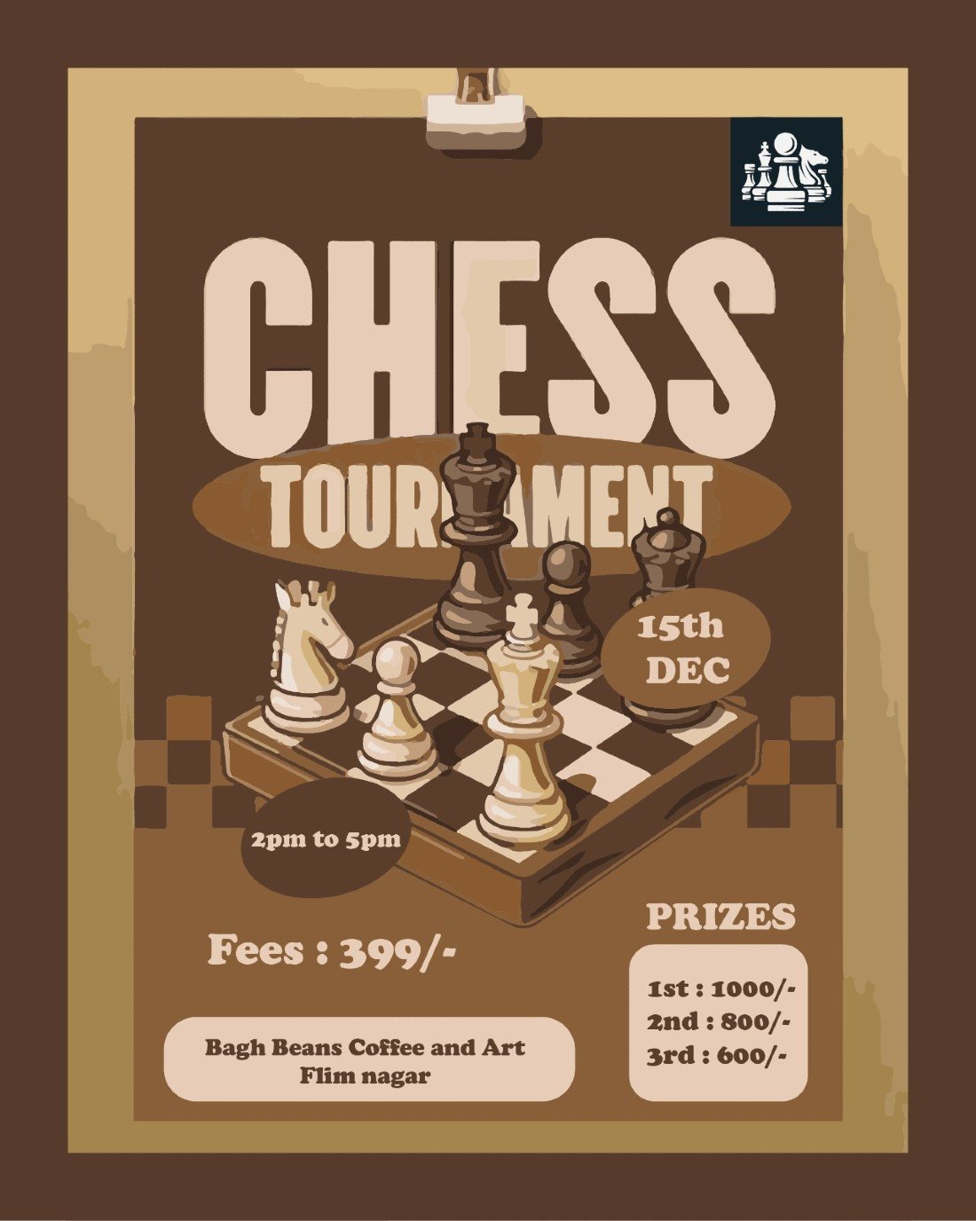 Pawns Gambit Chess Tournament, Bagh Beans Coffee and Art, Hyderabad, 15 ...