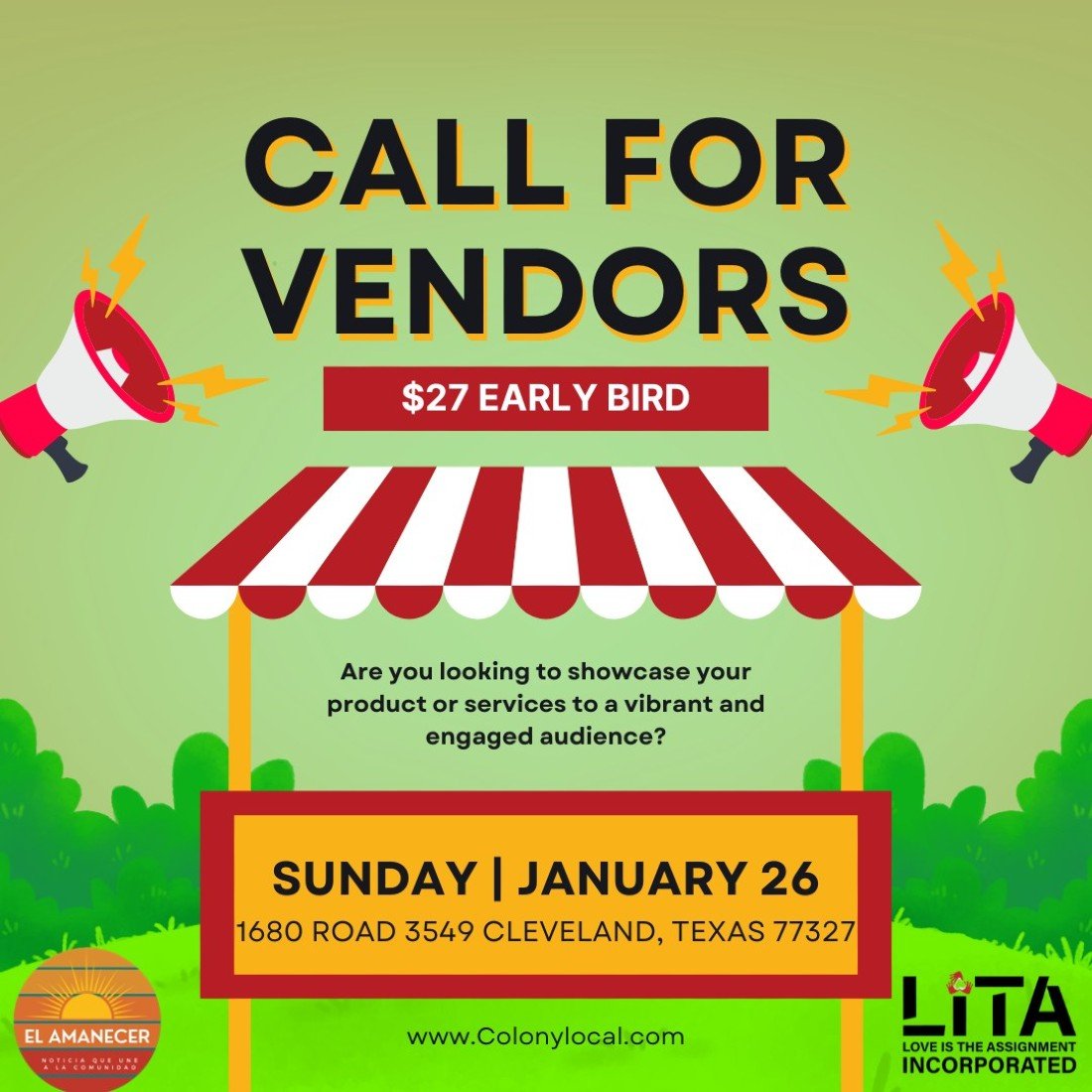 The Colony Local Pop-Up Market , 1680 County Rd 3549, Cleveland, 26 ...