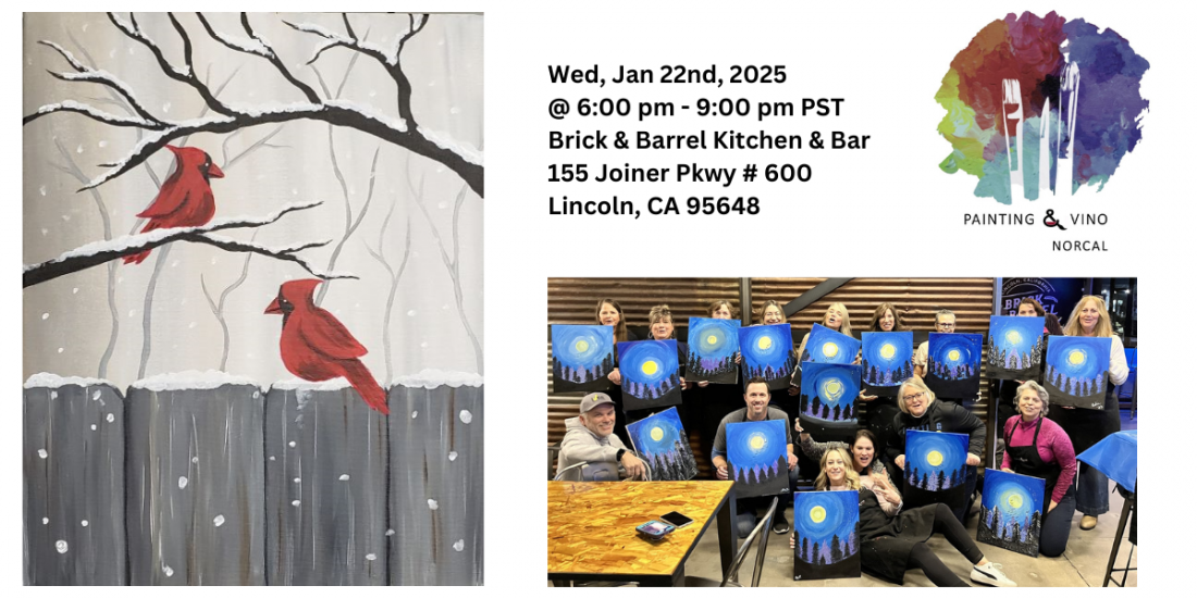 Unwind & Create: “Red Robins” Paint Night! Tickets, Brick & Barrel ...