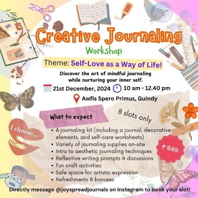 Creative Journaling Workshop on theme Self Love, Awfis Spero Primus ...