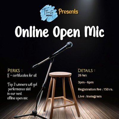 Online open mic - 26 jan Tickets, January 26 2025 | AllEvents