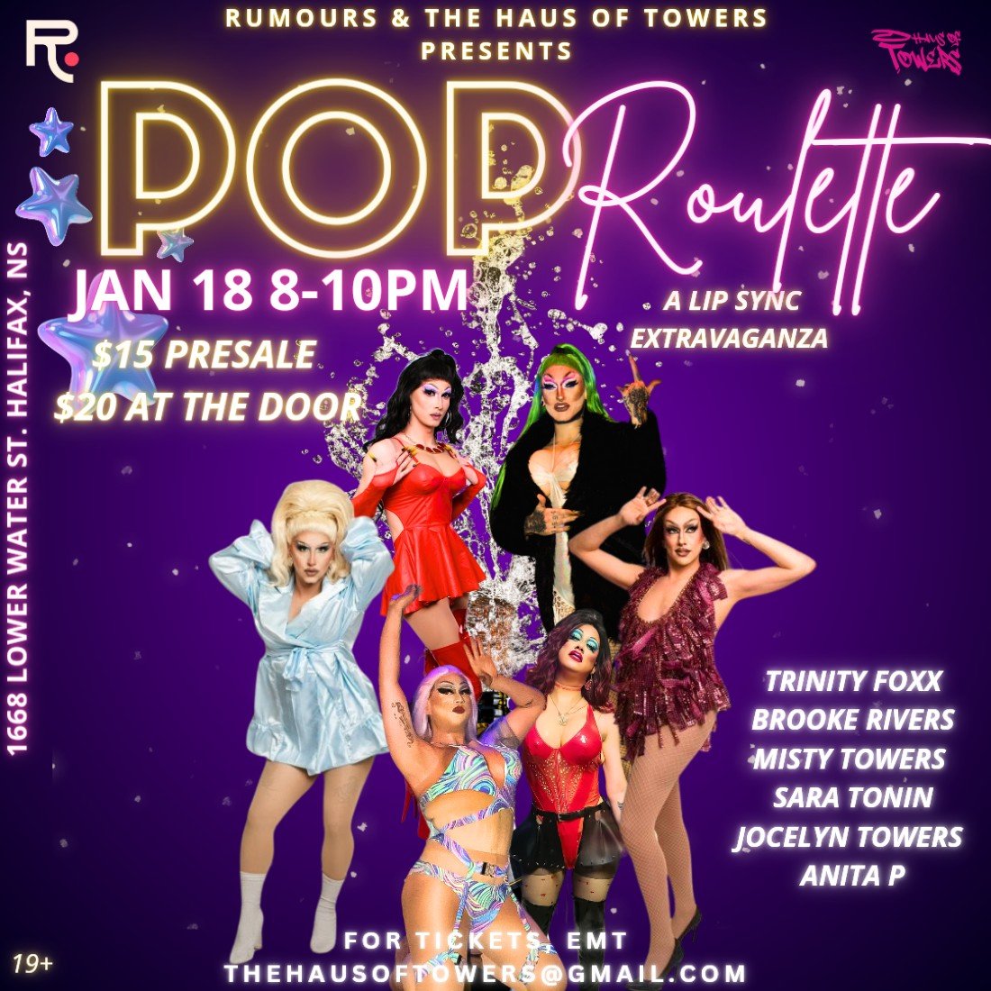 Pop Roulette- A Lip Sync Extravaganza, Rumours, Halifax, 18 January 2025 | AllEvents