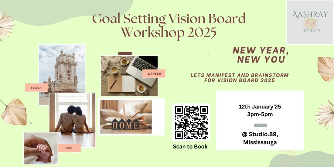 Goal setting Vision Board 2025 Workshop, Studio.89, Mississauga, 12 ...