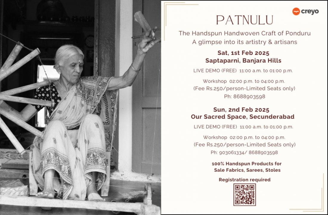 PATNULU: The Handspun Handwoven Craft of Ponduru, SAPTAPARNI, Hyderabad ...