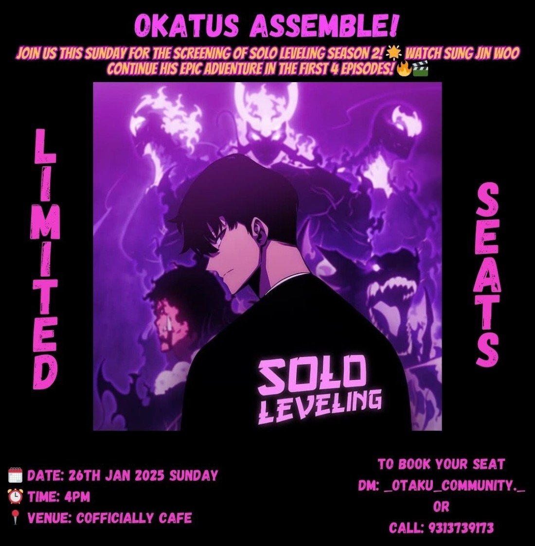 Solo Leveling Season 2 Screening , COFFICIALLY || Cafè, Ahmedabad, 26 ...