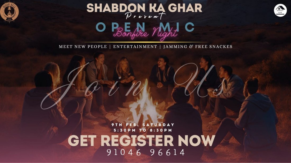 The Open Mic Event By Shabdon ka Ghar 11.0, Moonbell cafe , Ahmedabad ...