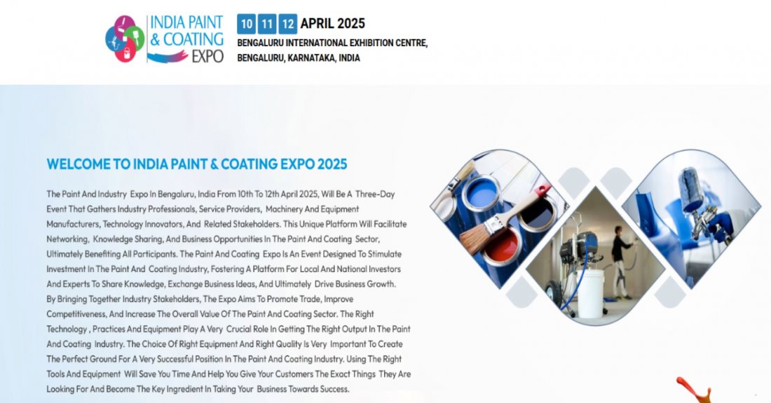 India Paint & Coating Expo 2025, Bengaluru International Exhibition ...