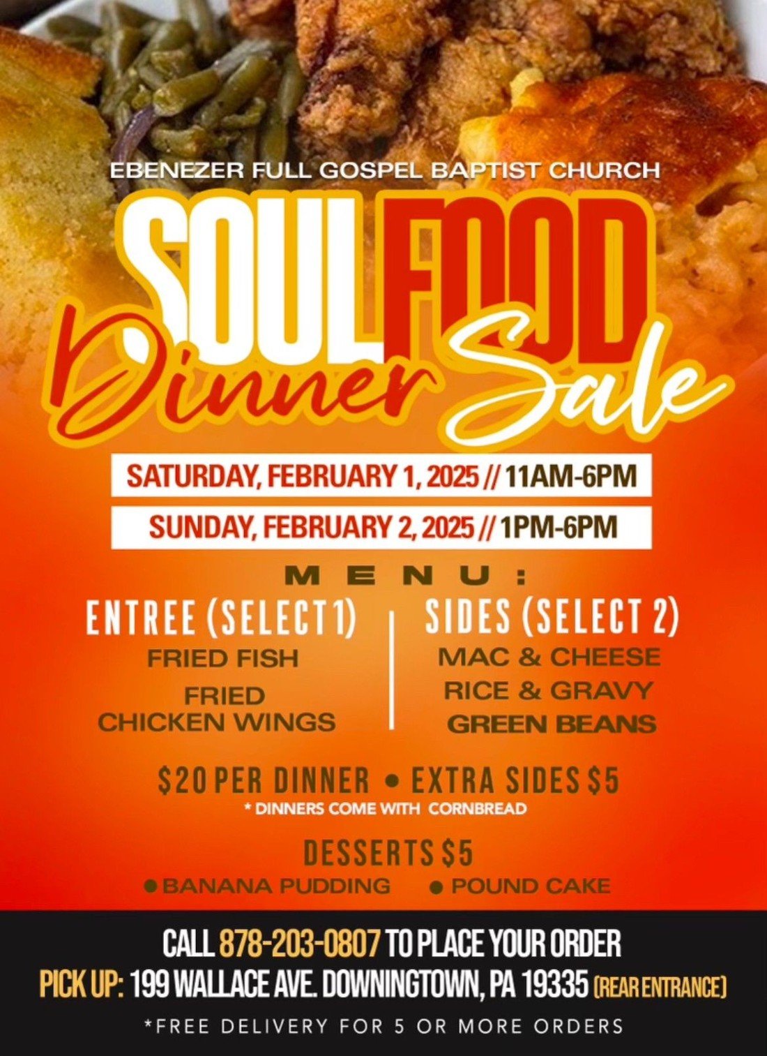 Ebenezer Full Gospel Baptist Church Soul Food Dinner Sale, Ebenezer ...