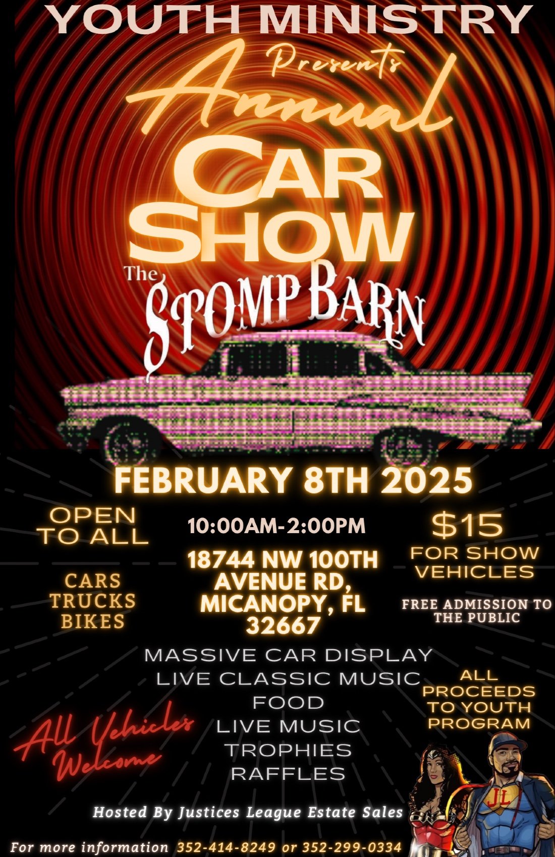 Car Show for Youth Ministry , Stomp barn ranch, Micanopy, 8 February ...