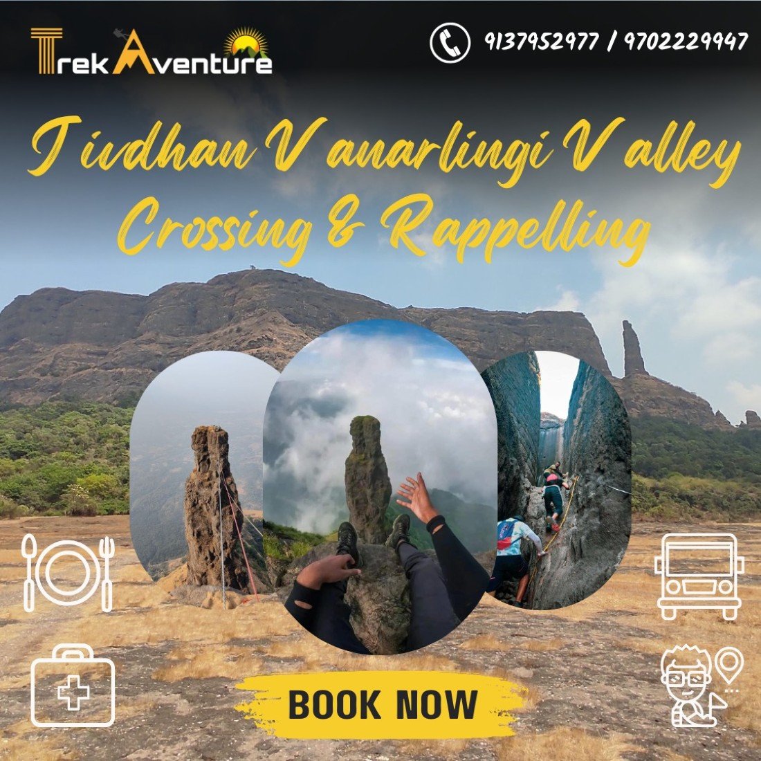 Jivdhan - Vanarlingi Valley Crossing & Rappelling, Mumbai, 15 February ...