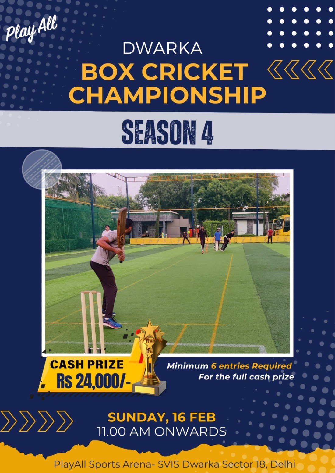 ? PlayAll presents Box Cricket Championship - SVIS, Dwarka, Season- 4 ...