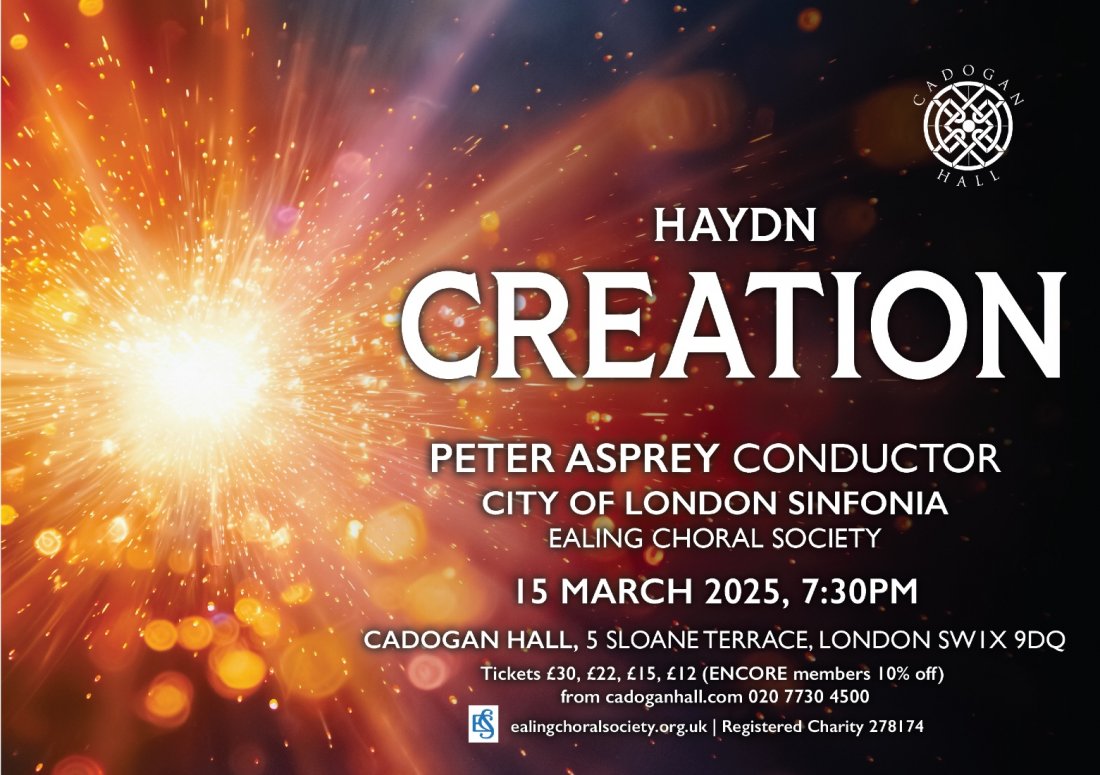 Joseph Haydn: The Creation, Cadogan Hall, London, 15 March 2025 | AllEvents