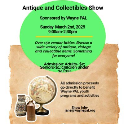 Wayne PAL Antique and Collectibles Show Fundraiser, Wayne Police ...