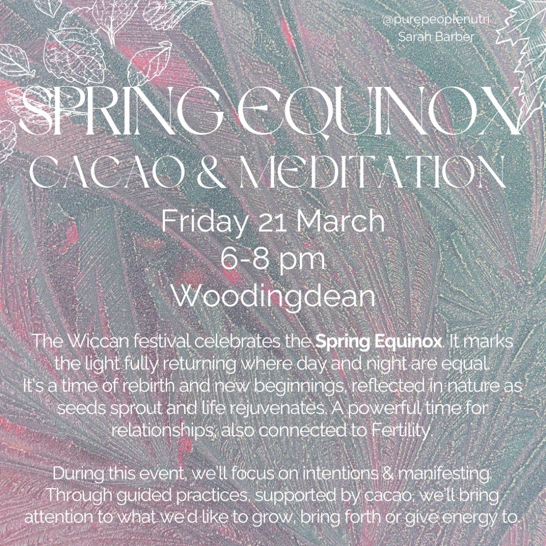Spring Equinox Cacao Ceremony & Meditation , Woodingdean Methodist ...