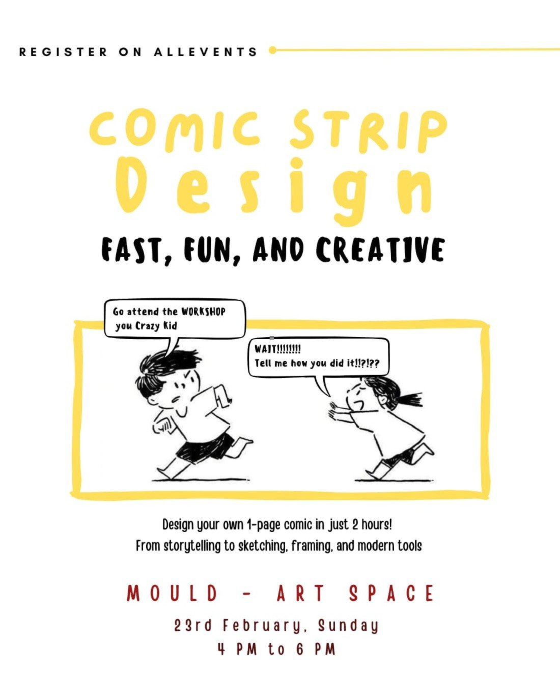 Comic Strip Design Workshop, Mould - An Art Space, Gandhinagar, 23 ...