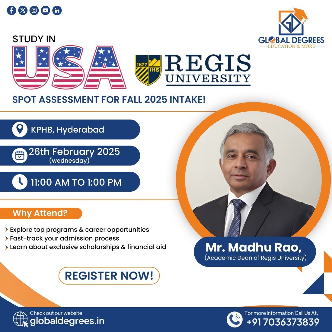 Regis University Spot Admission Global Degrees, Global Degrees Kphb ...
