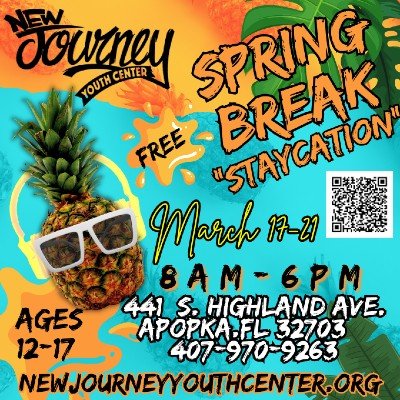 Spring Break Fun Registration, First Baptist Church Apopka/ New Journey ...