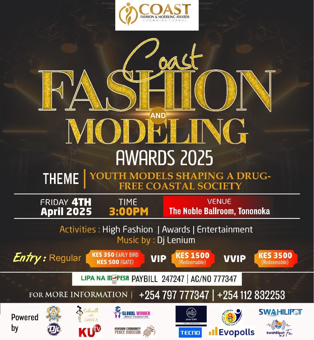 Coast Fashion & Modeling Awards 2025, The Noble Ballroom , Mombasa, 4 ...