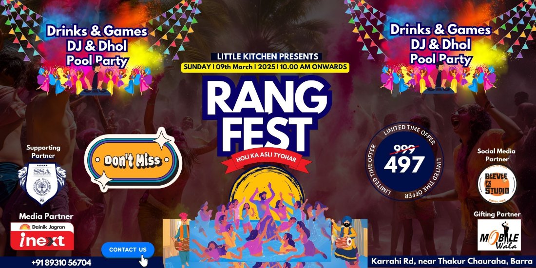 Rang Fest (Presented by Little Kitchen), Little Kitchen Restaurant (Cafe & Lounge), Kanpur, 9 ...