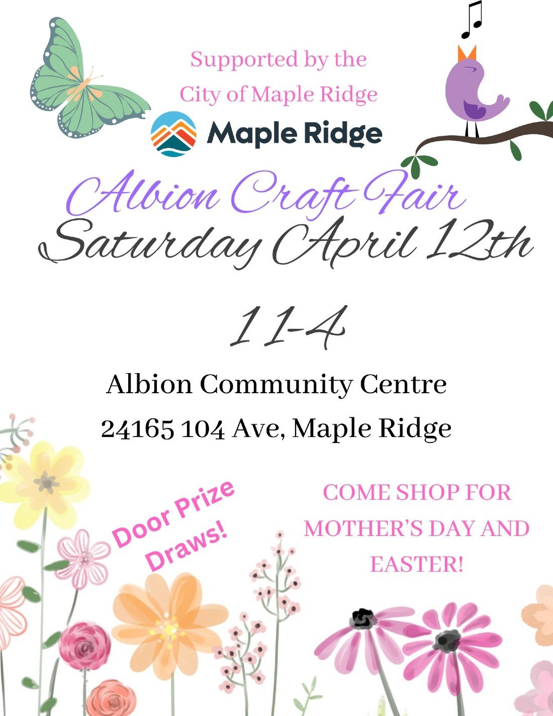 Albion Artisan Spring Craft Fair, Albion Community Centre, Maple Ridge ...