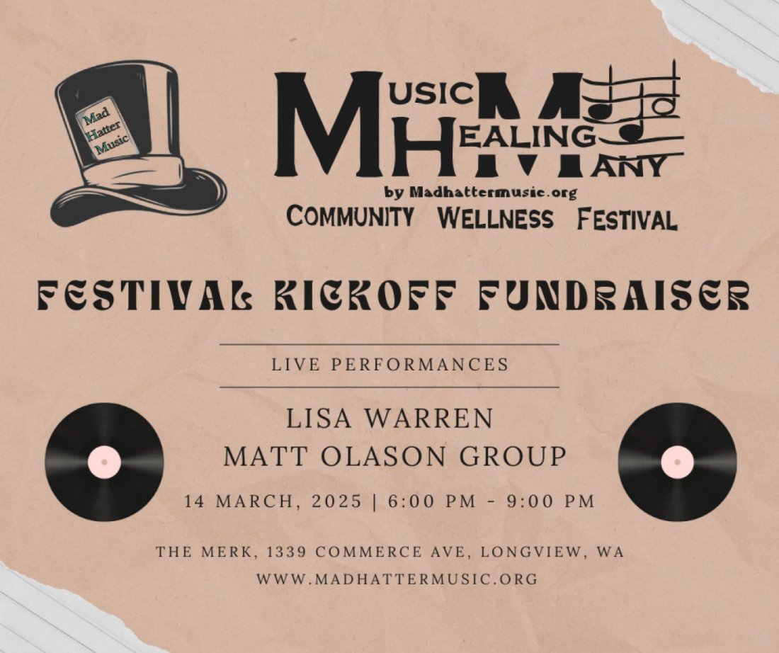 Music Healing Many Festival Kickoff Fundraiser, The Merk, Longview, 14 ...