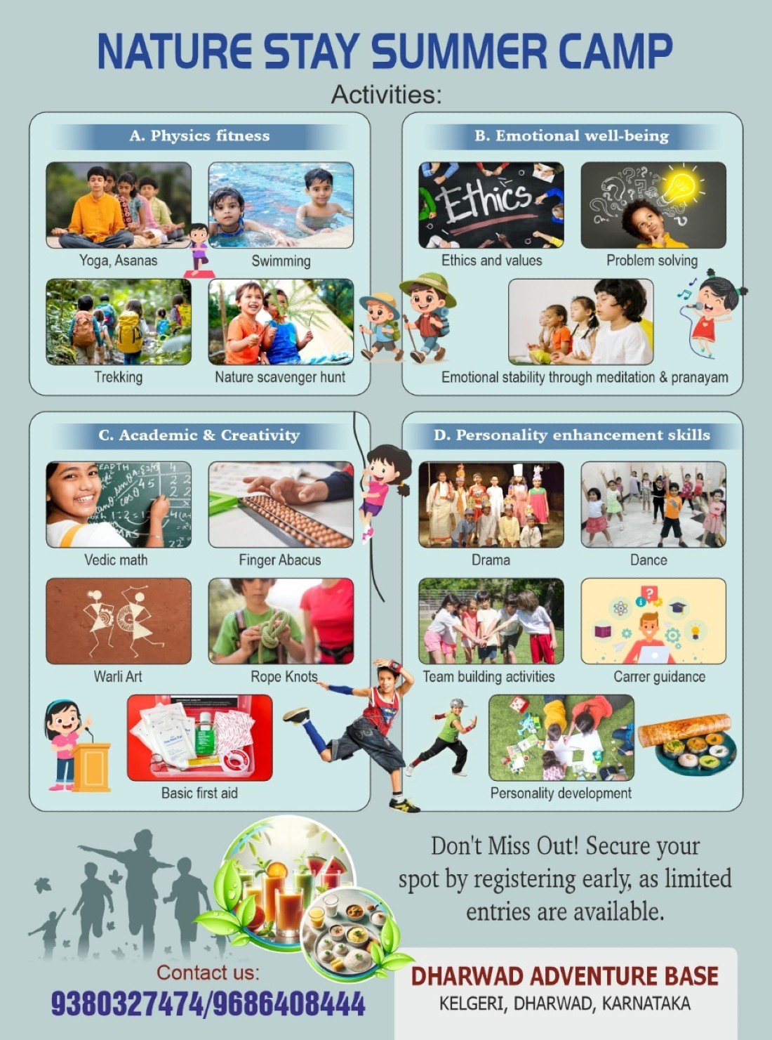 Nature Stay Summer Camp , Dharwad Adventure Base, 6 April to 12 April ...