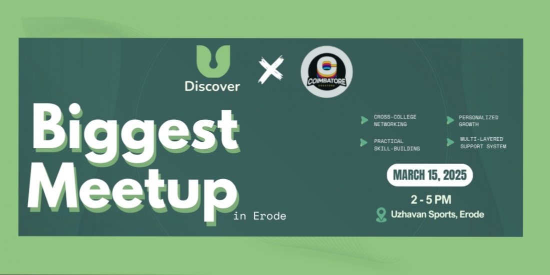 DiscoverU X Coimbatore Creators, Uzhavan Sports, Uzhavan Street, V Chatram, Uzhavan Nagar ...