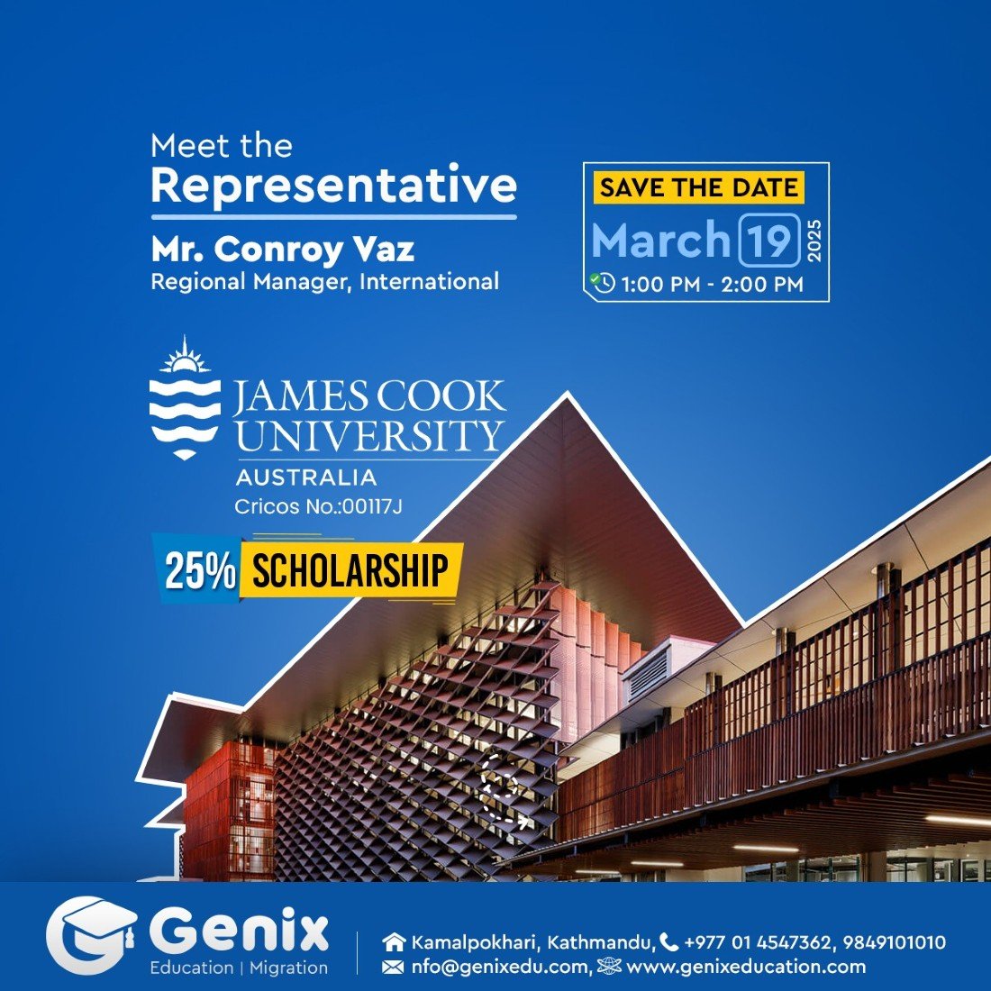 James Cook University Admission Day , Genix Education - Best Education ...