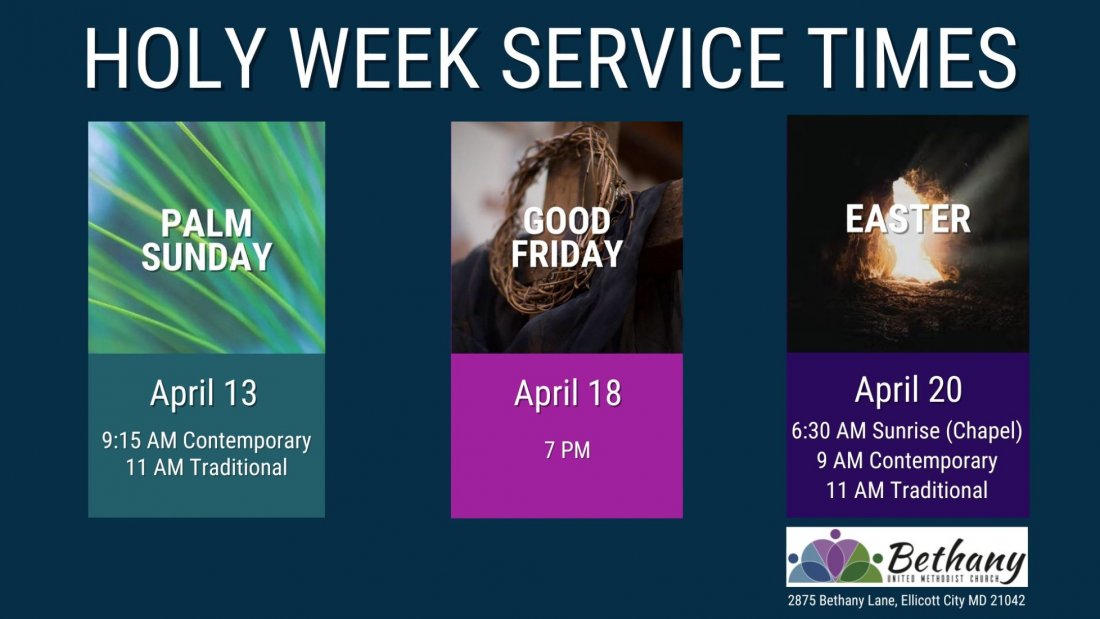 Easter Sunday Services Tickets, Bethany United Methodist Church ...