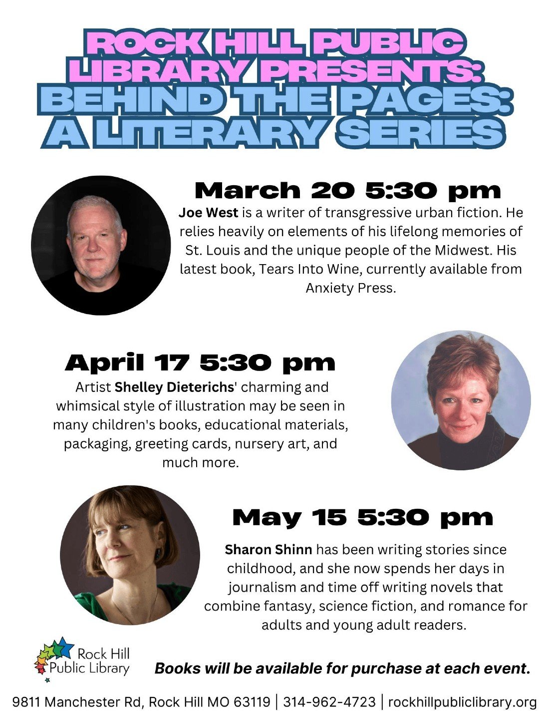 Behind The Pages: A Literary Series Tickets, Rock Hill Public Library ...