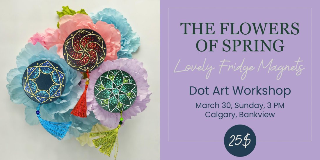 Dot Art Workshop. Lovely Fridge Magnets: Flowers of Spring, Bankview ...