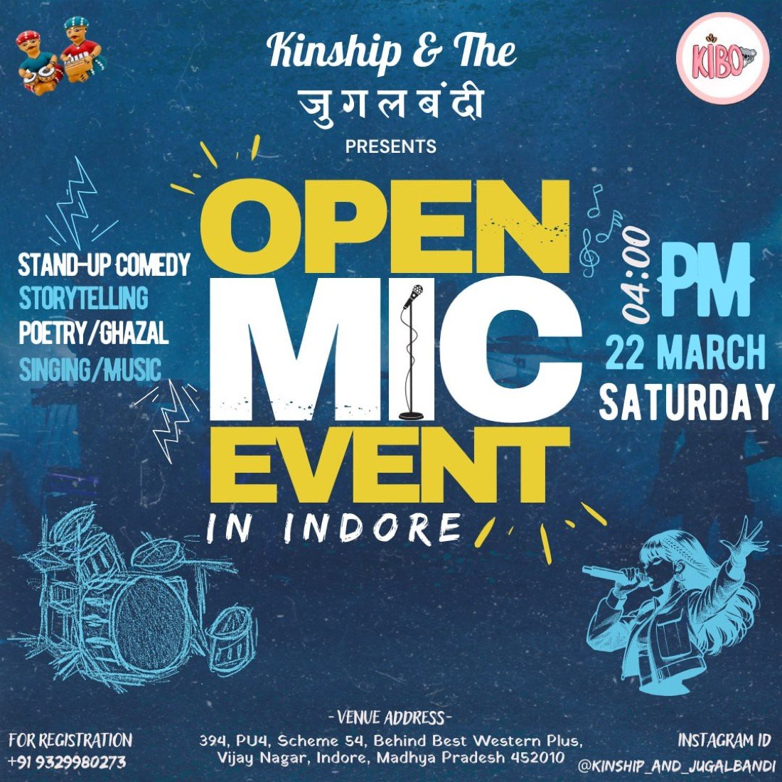 Open Mic and Jamming, Kibo Cafe, Indore, 22 March 2025 | AllEvents