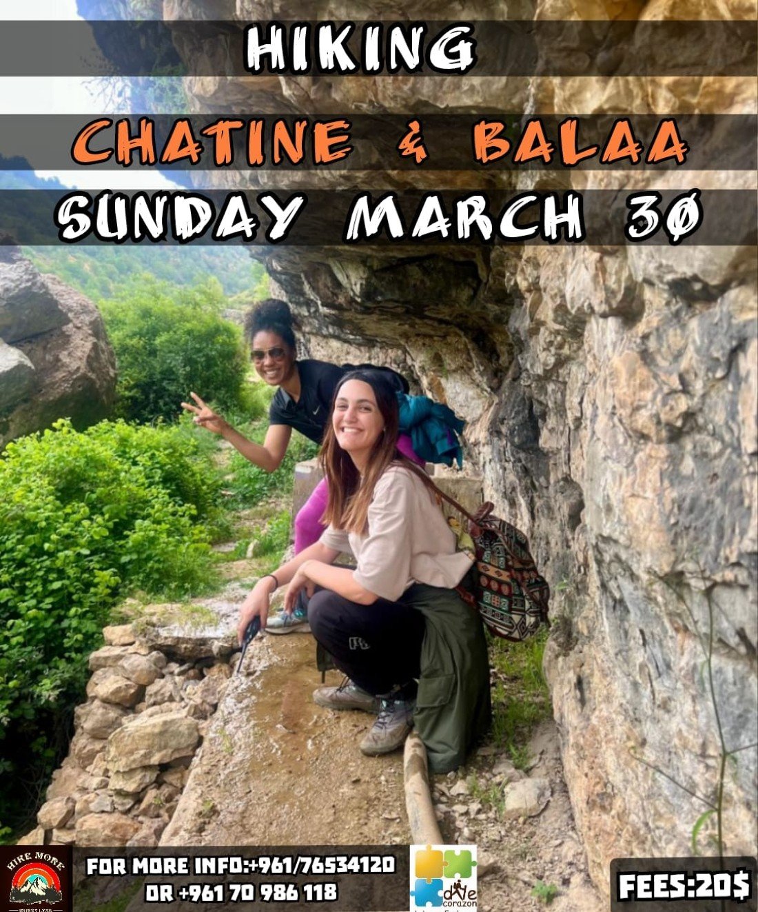 BALAA - CHATINE - New Hike on Sun, Mar 30, 2025 with DALE CORAZON ...