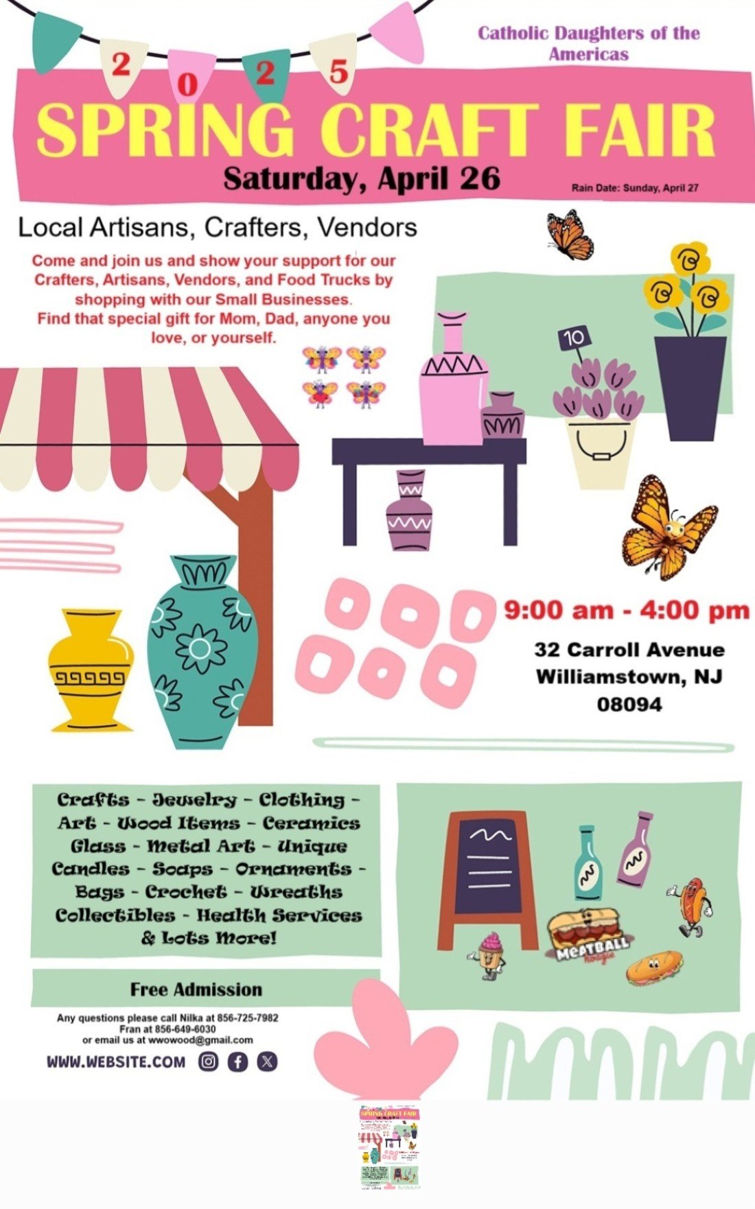 2025 Annual Spring Craft Fair, Sponsored by the Catholuc Daughters of ...