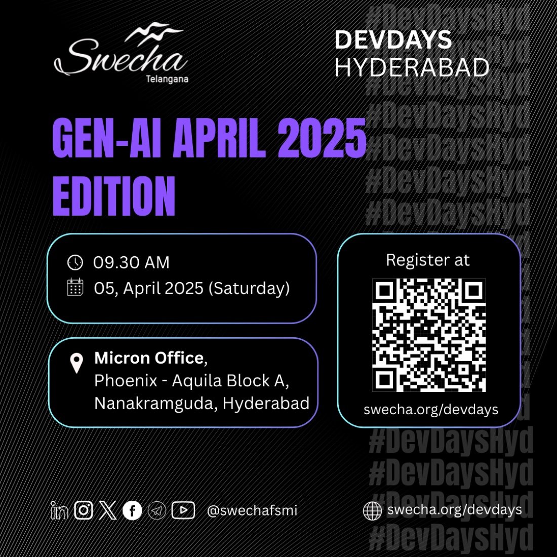 DevDays Hyderabad - GEN AI Edition | April 2025 ?, Phoenix Aquila, Hyderabad, 5 April 2025 ...