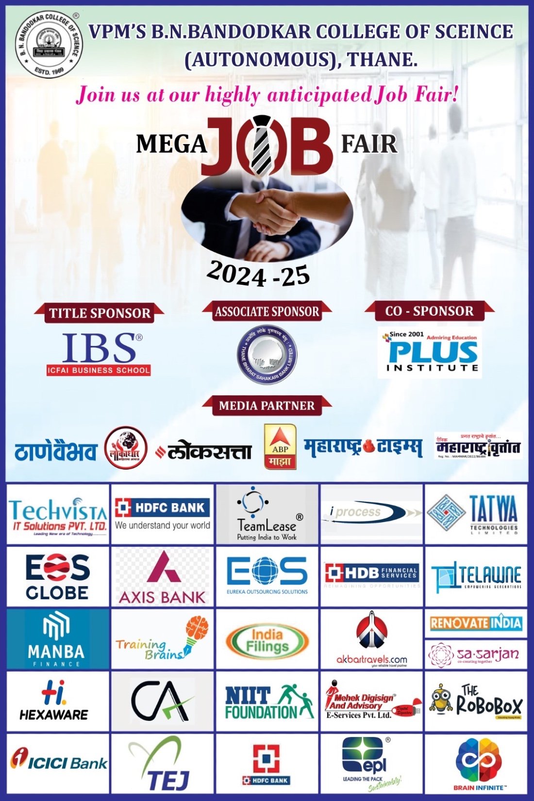 JOB FAIR 2025, Vidya Prasarak Mandal’s B. N. Bandodkar College of ...